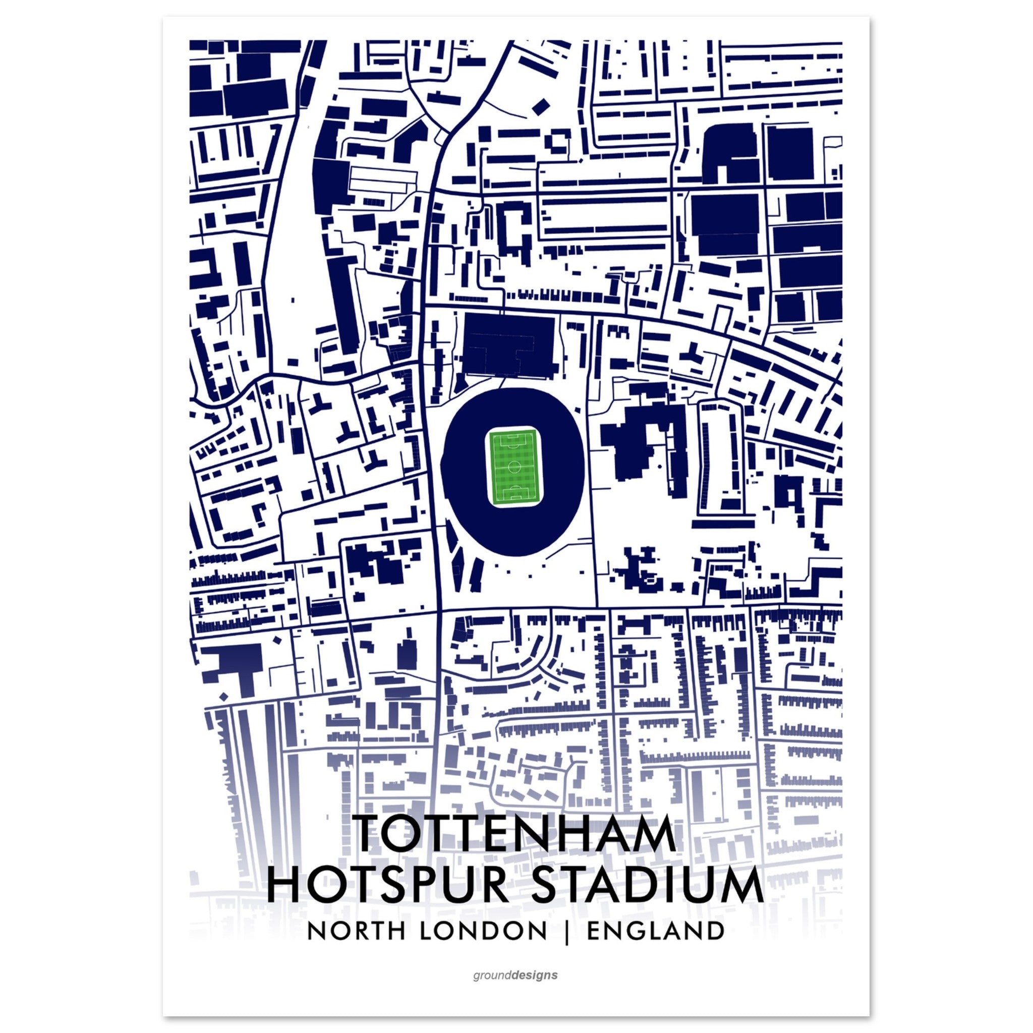 Tottenham Hotspur Tottenham Hotspur Stadium Art Print - Stadium Map Ed ...